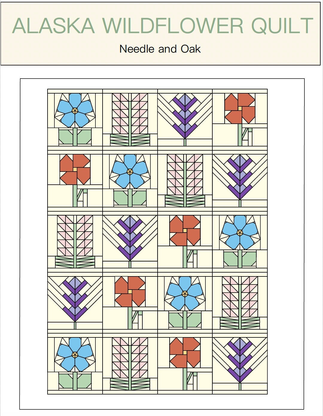 Alaskan Wildflower Quilt Pattern Bundle - Digital PDF - Traditional ...
