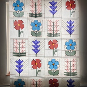 Poppy Quilt Block Guide - Digital PDF - Traditional Piecing Guide and ...