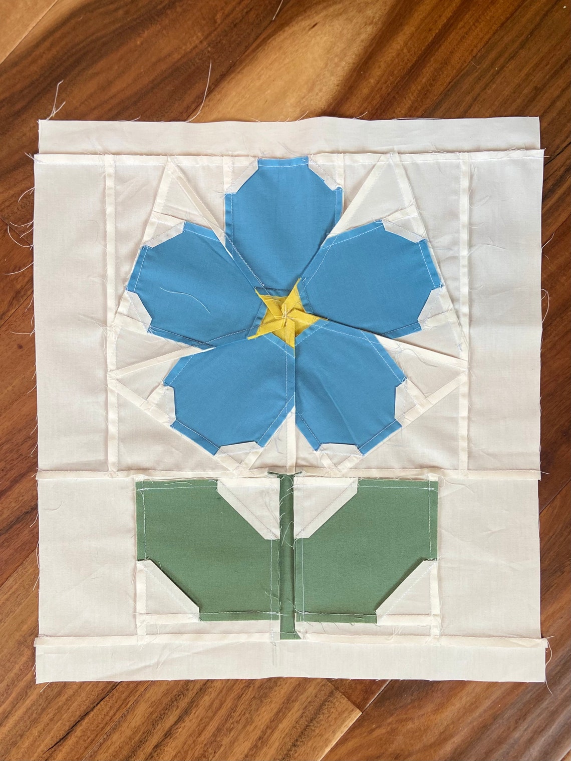 Forget-me-not Quilt Block Guide - Digital PDF - Traditional Piecing Guide and FPP Pattern ...