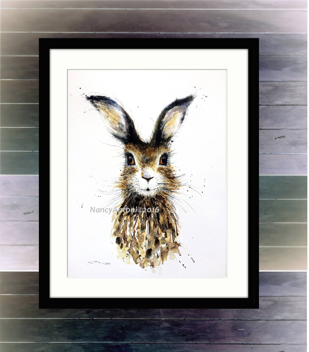 Hare Print of My Original Watercolour CUTE HARE 06 Painting by - Etsy