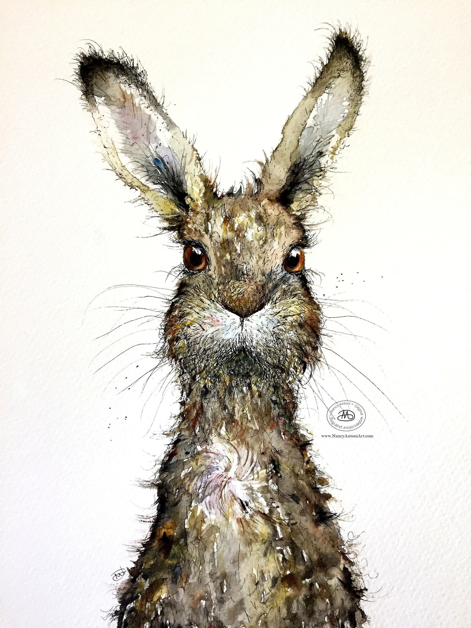 Cute Hare Print Watercolour - Etsy