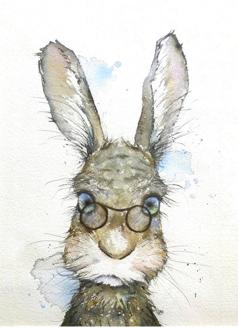 The Old and Wise Hare Print of My Original Watercolour - Etsy UK