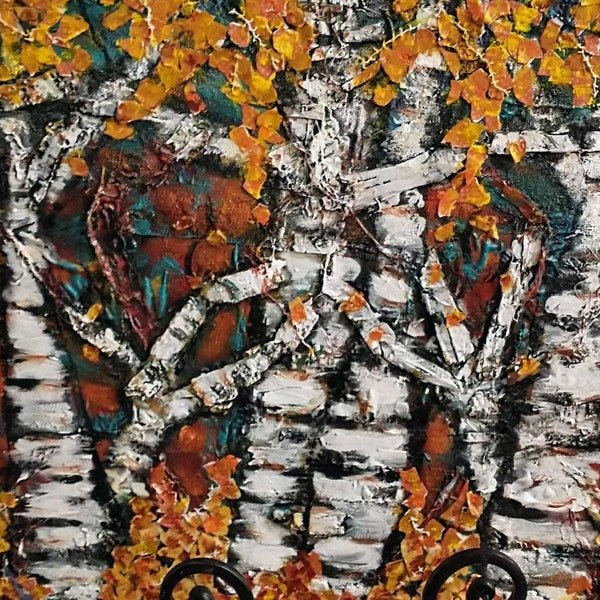 Fall Mixed Media Canvas - Etsy