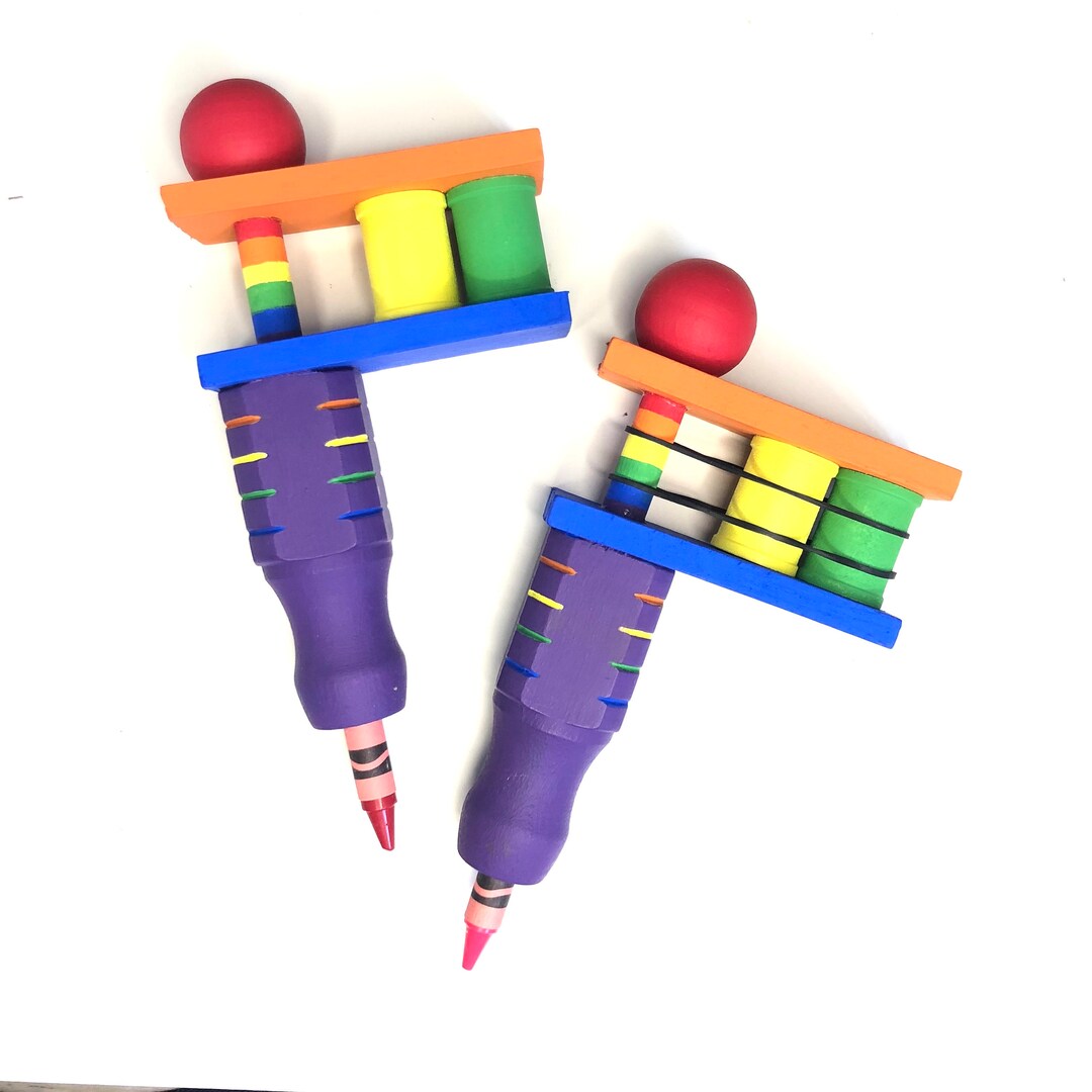 Rainbow Crayon Wood Kids Tattoo Machine - Etsy