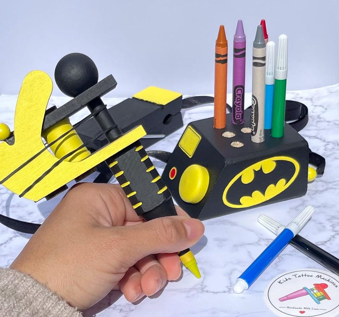Batman Kids Tattoo Machines Complete Set - Etsy