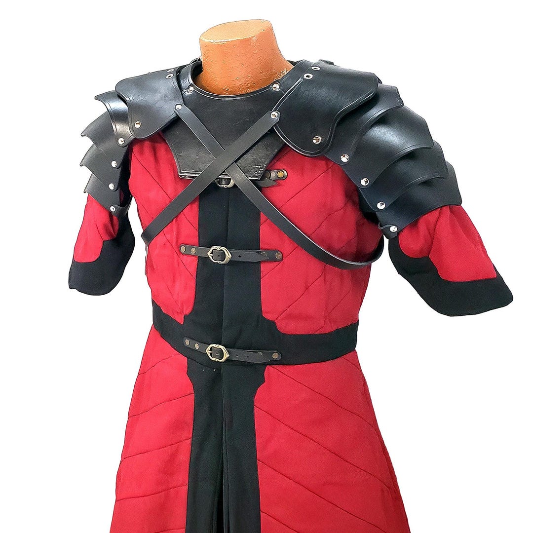 Leather Warrior Pauldrons – Articulated Shoulder Armor for SCA, LARP ...