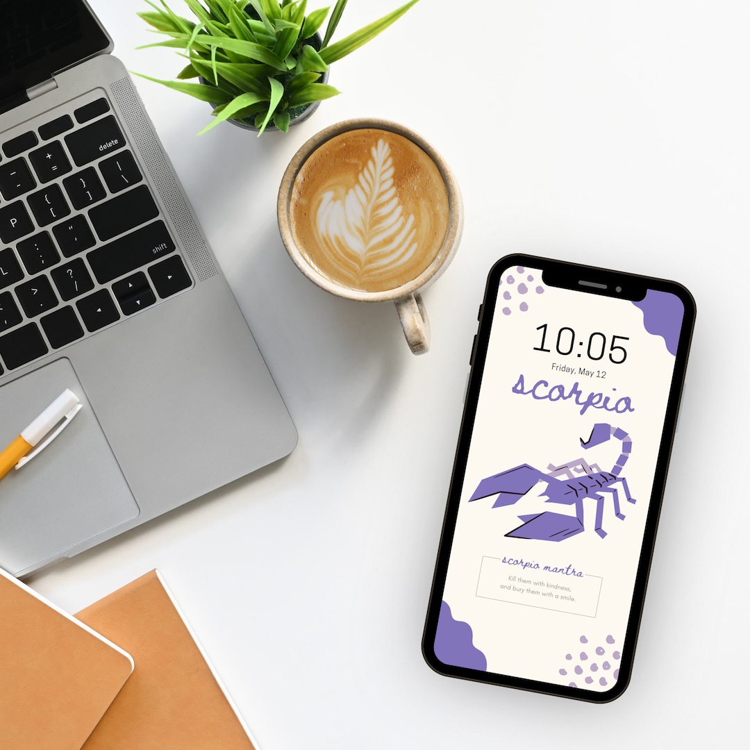 Scorpio Phone Wallpaper Zodiac Sign Phone Background - Etsy