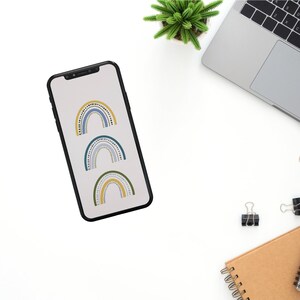 Phone Wallpaper Minimalist Rainbow - Etsy