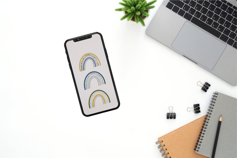 Phone Wallpaper Minimalist Rainbow - Etsy