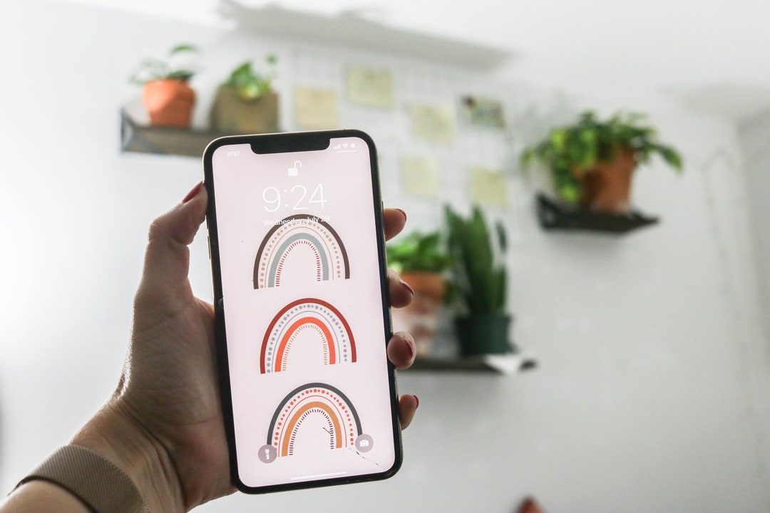 Phone Wallpaper Minimalist Rainbow - Etsy