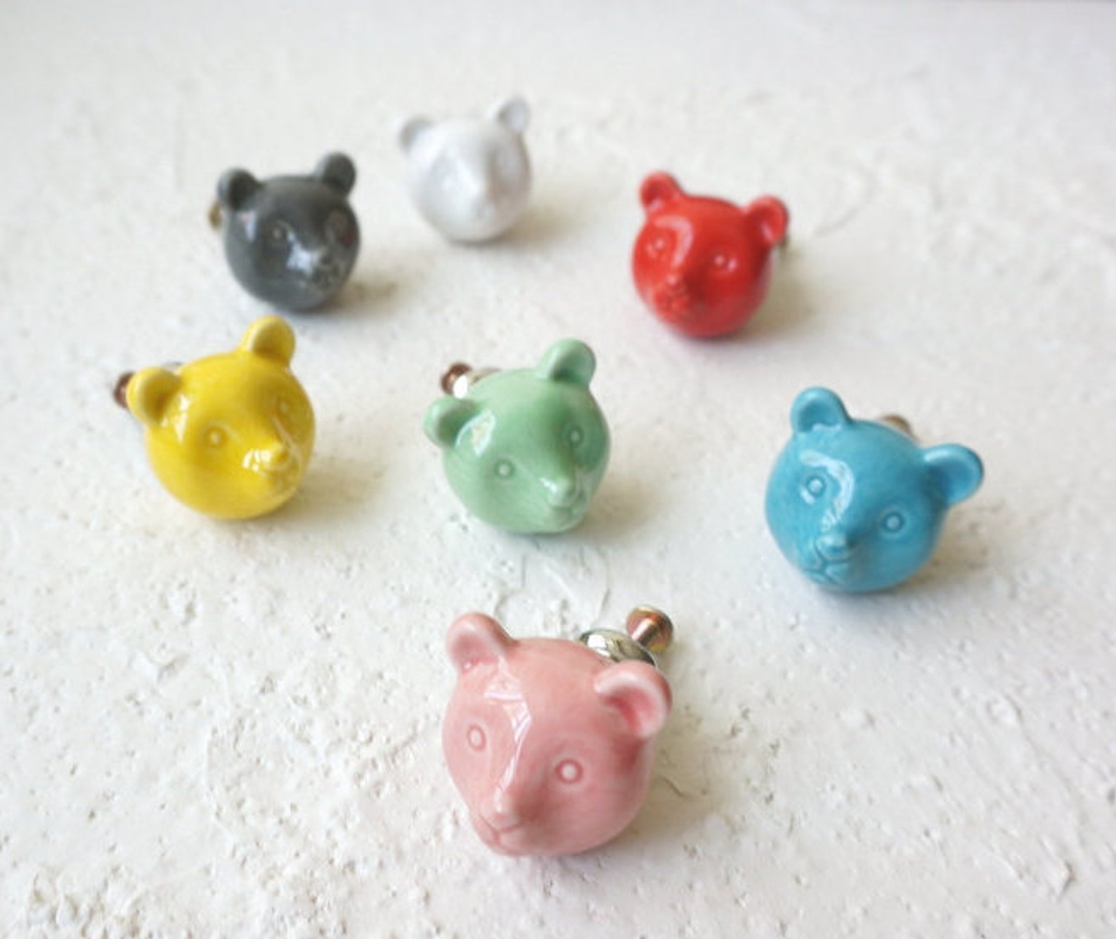 Colouful Ceramic Knob Door Knob Wardrobe Knob Pig Shape Knob | Etsy