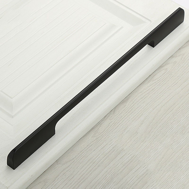 Long Pull Handle Modern Simple Black Gold Drawer Door Pull | Etsy Australia