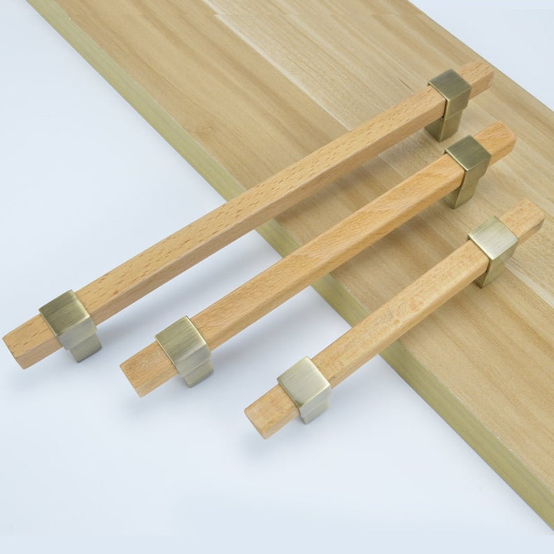 Wood Door Pull Handle Wardrobe Door Pull Handle Cabinet Door Knob Pull ...