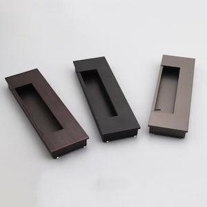 Wardrobe Embedded Invisible Pull Handle Black Cabinet Door Slotted Pull ...