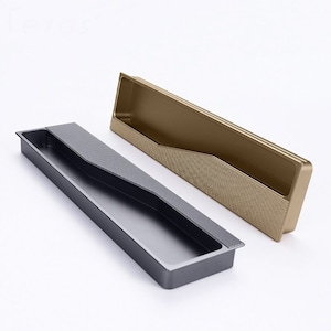 American Wardrobe Embedded Invisible Pull Handle Black Cabinet Door ...