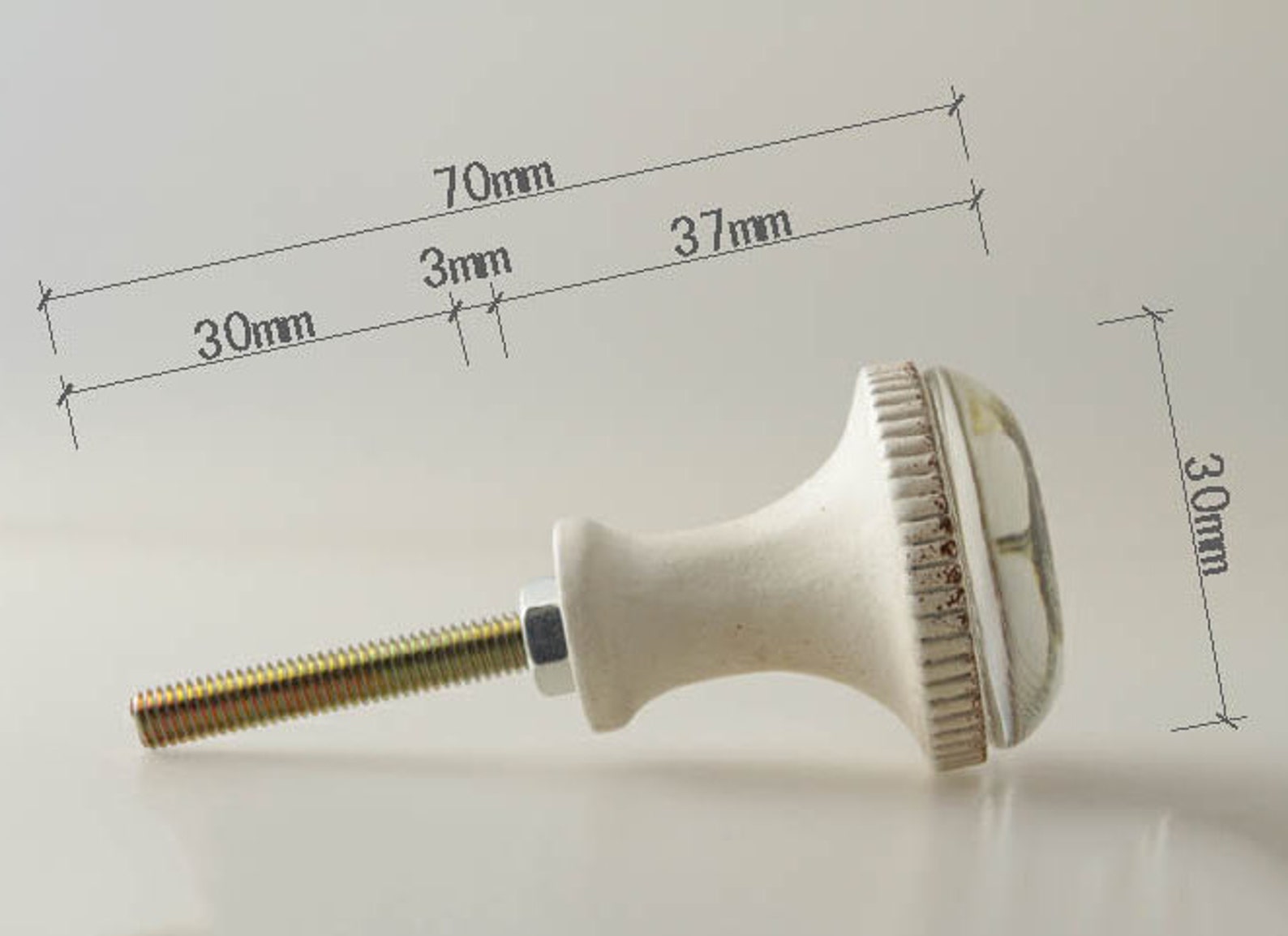 Ivory White Knob Mediterranean Style Simple Knob American - Etsy