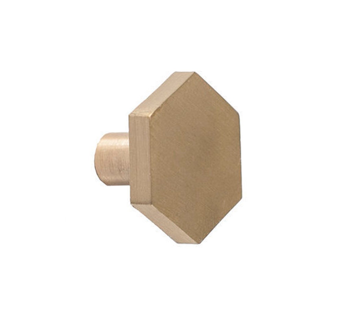 Hexagon Knob Nordic Wardrobe Brass Simple Door Knob Drawer | Etsy