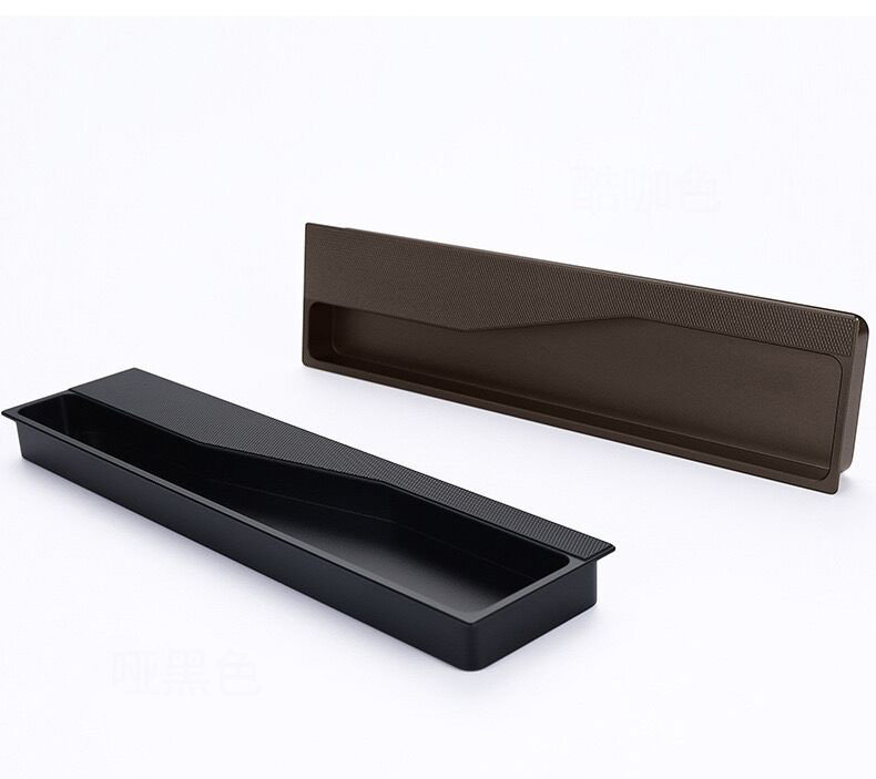 American Wardrobe Embedded Invisible Pull Handle Black Cabinet Door ...