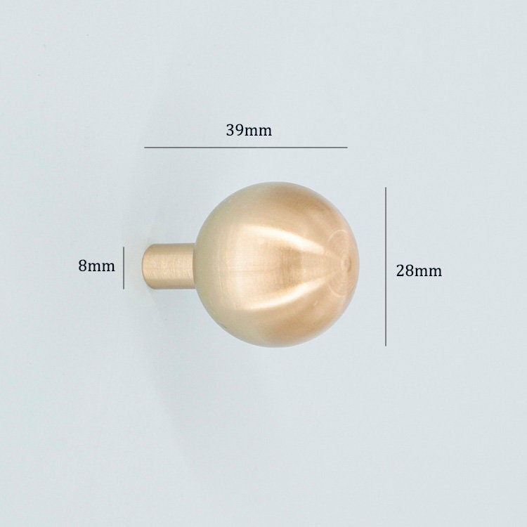 Brass Knob Nordic Wardrobe Simple Door Knob Drawer Knob | Etsy