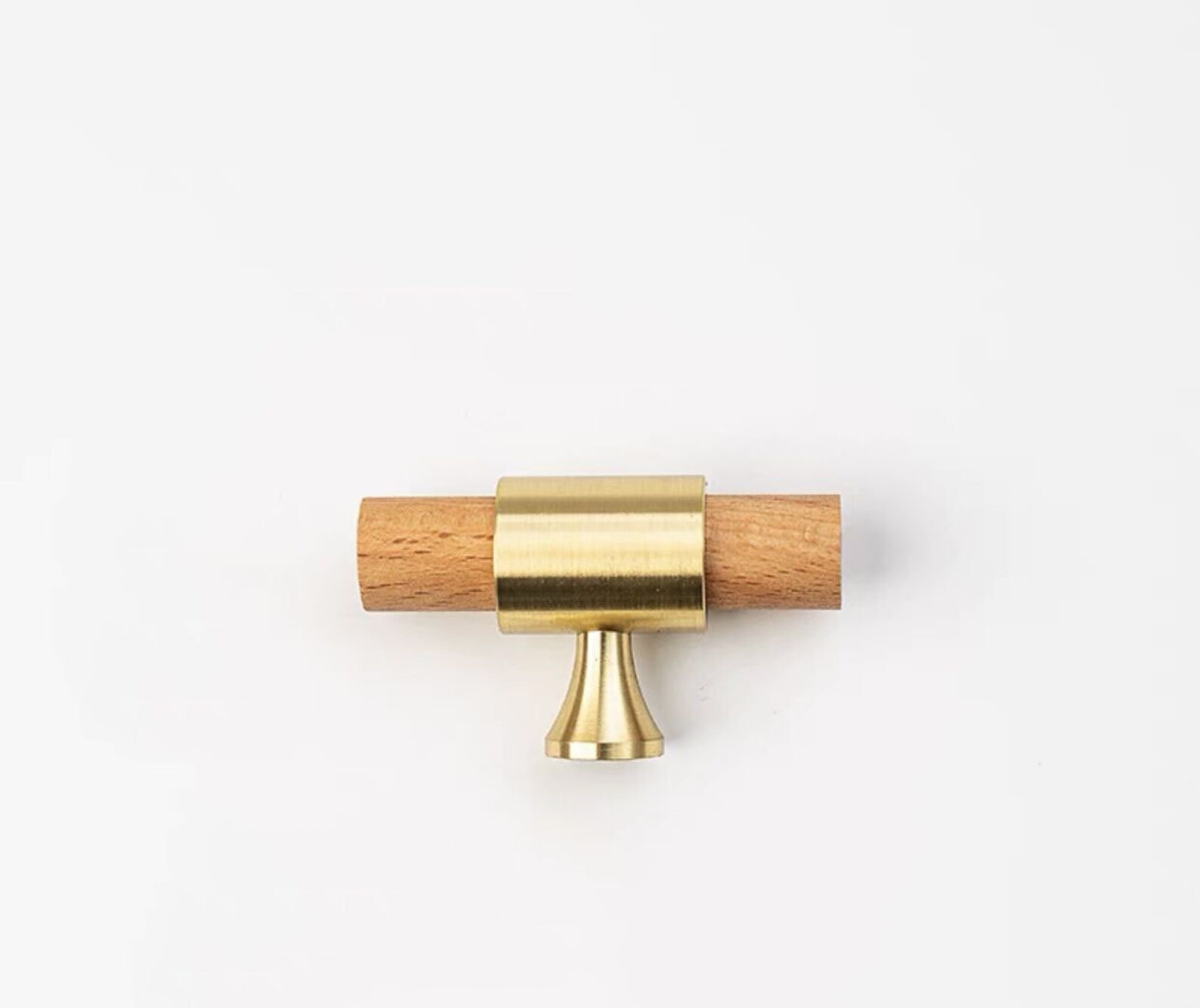 Wood Door Pull Handle Walnut Beech Wardrobe Bedside Table Drawer Wooden ...