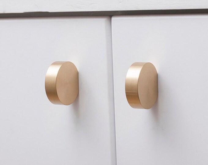 Modern Brass Small Door Knob Cabinet Knob Drawer Knob European Wardrobe ...