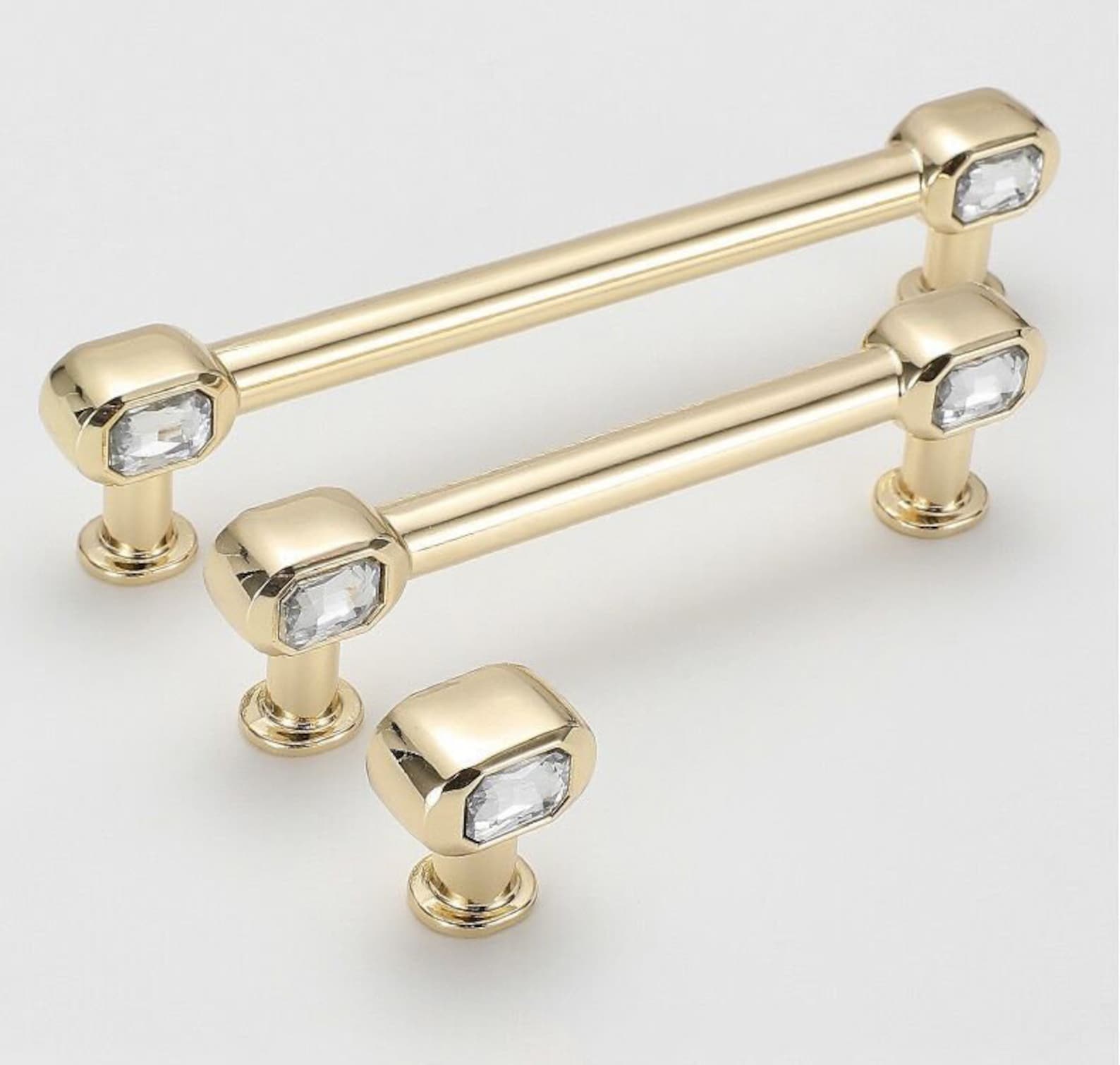 European Gold Crystal Door Pull Handle Drawer Pull Handle | Etsy