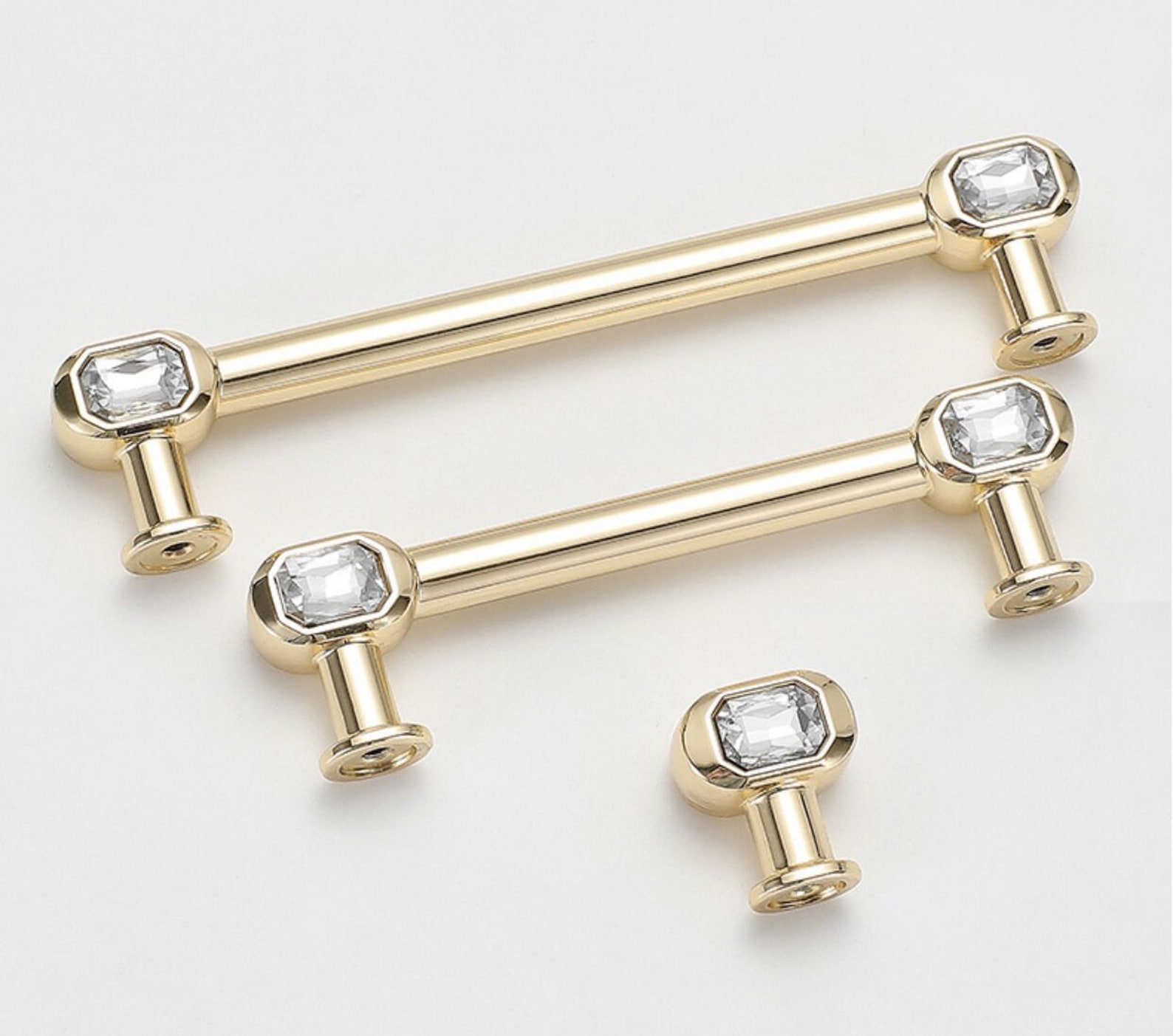 European Gold Crystal Door Pull Handle Drawer Pull Handle | Etsy