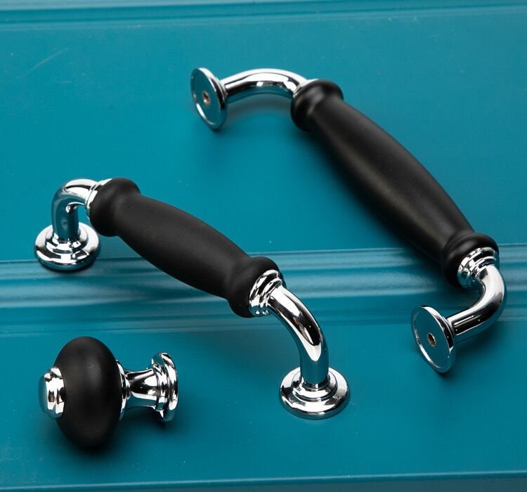 Modern Simple Black Drawer Door Pull Handle Wardrobe Door Pull | Etsy