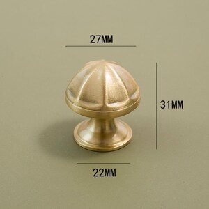 American Brass Cabinet Drawer Small Knob Solid Wardrobe Door Gold Knob ...