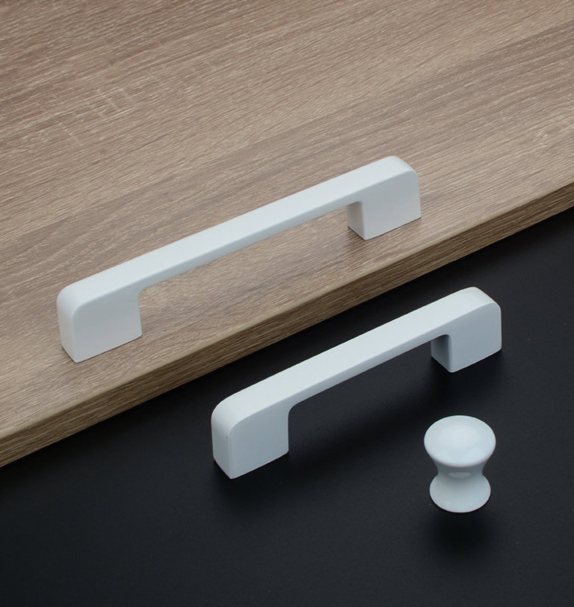 Modern White Pull Handle Simple Drawer Door Pull Handle - Etsy