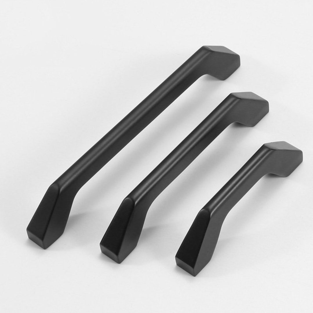 Modern Minimalist New Pull Handle American Black Cabinet Door Wardrobe ...