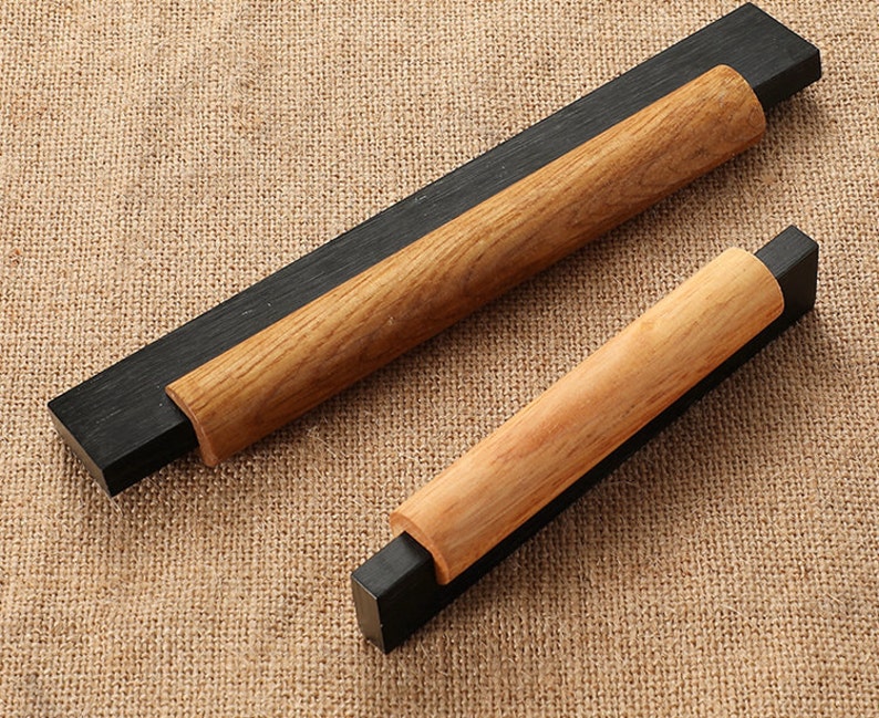 American Simple Wood Door Pull Handle Wardrobe Door Pull - Etsy