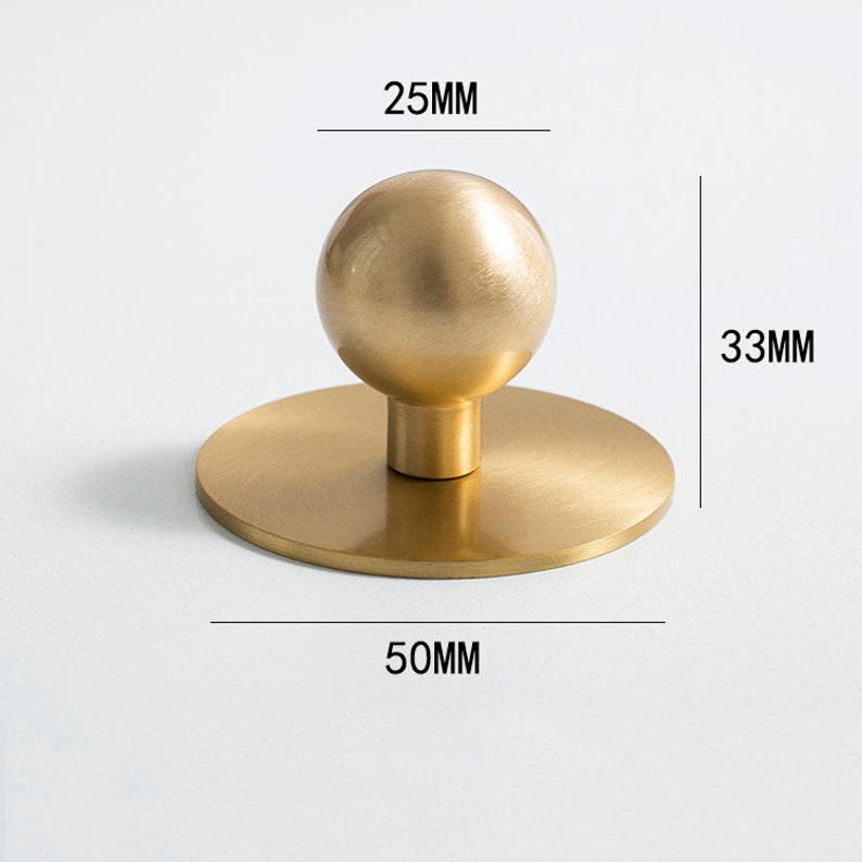 Golden Brass Knob Wardrobe Door Knob Cabinet Knob Drawer Knob - Etsy