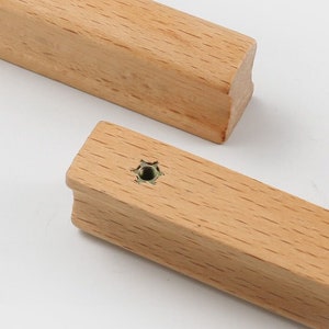 Solid Wood Door Pull Handle Walnut Wardrobe Bedside Table Drawer Wooden ...