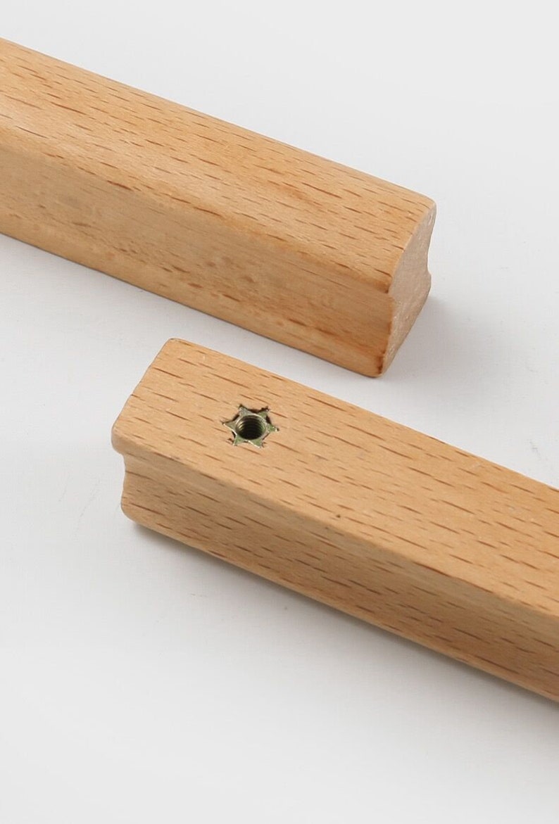 Solid Wood Door Pull Handle Walnut Wardrobe Bedside Table - Etsy