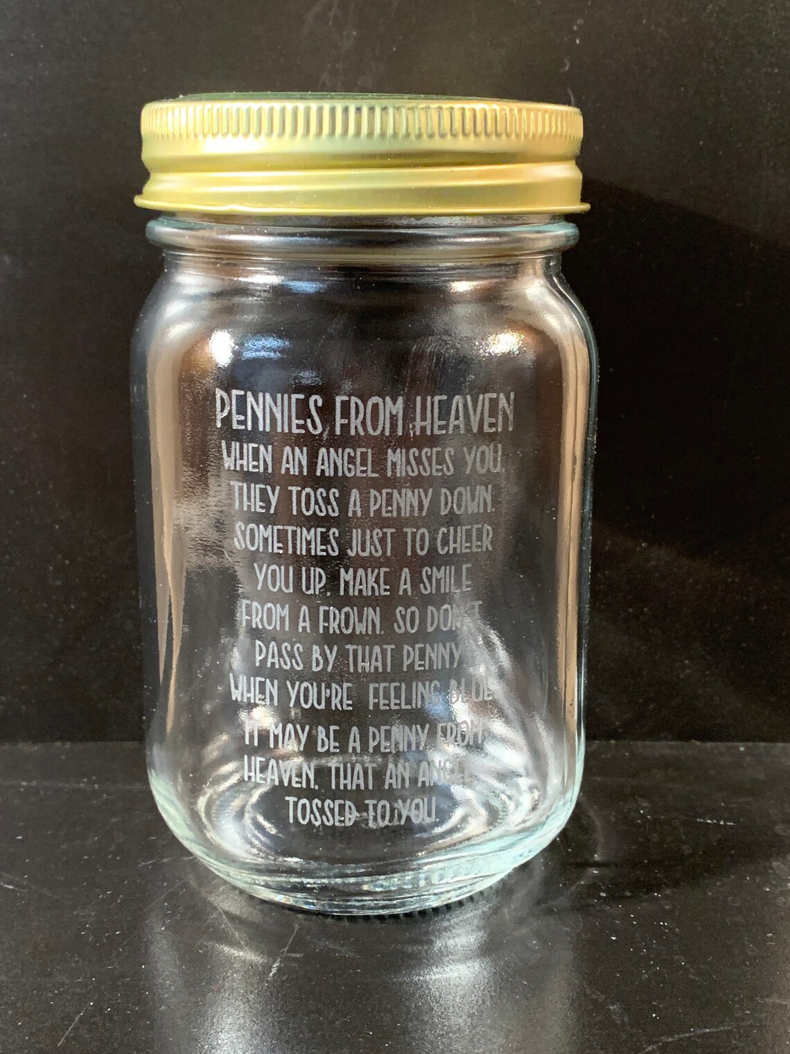Pint Mason Jar Personalized Pennies From Heaven Bank - Etsy
