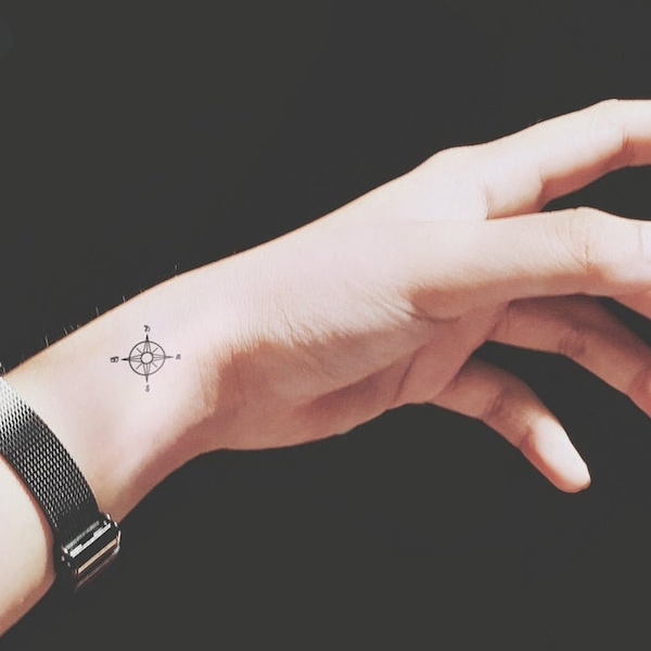 Temporary Compass Tattoo - Etsy