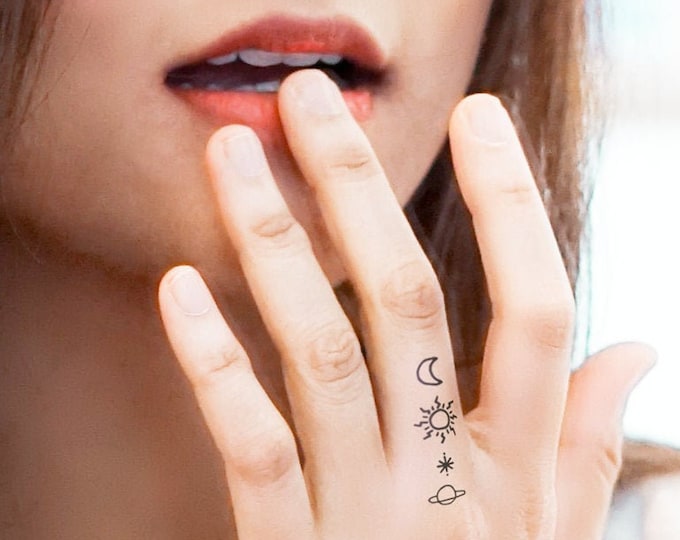 Night & Day Matching Tattoos Temporary Tattoo set of 4 - Etsy