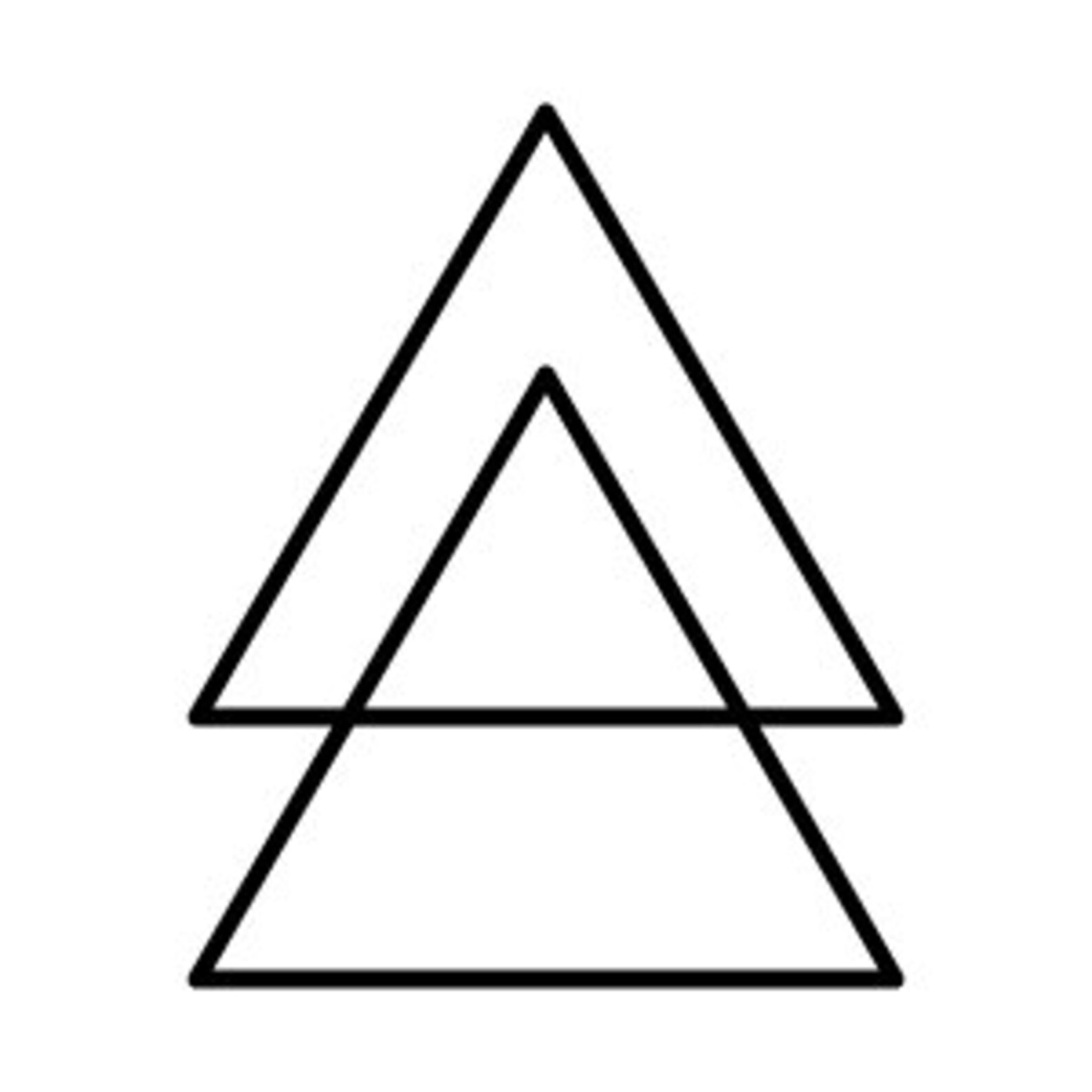 Double Triangle Temporary Tattoo set of 2 - Etsy