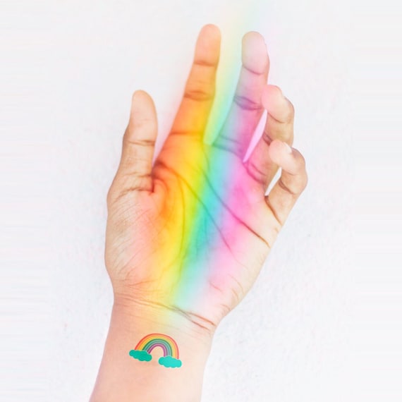 Rainbow Temp Tattoos Mini Colors Temporary Tattoo Set | Tatt Me