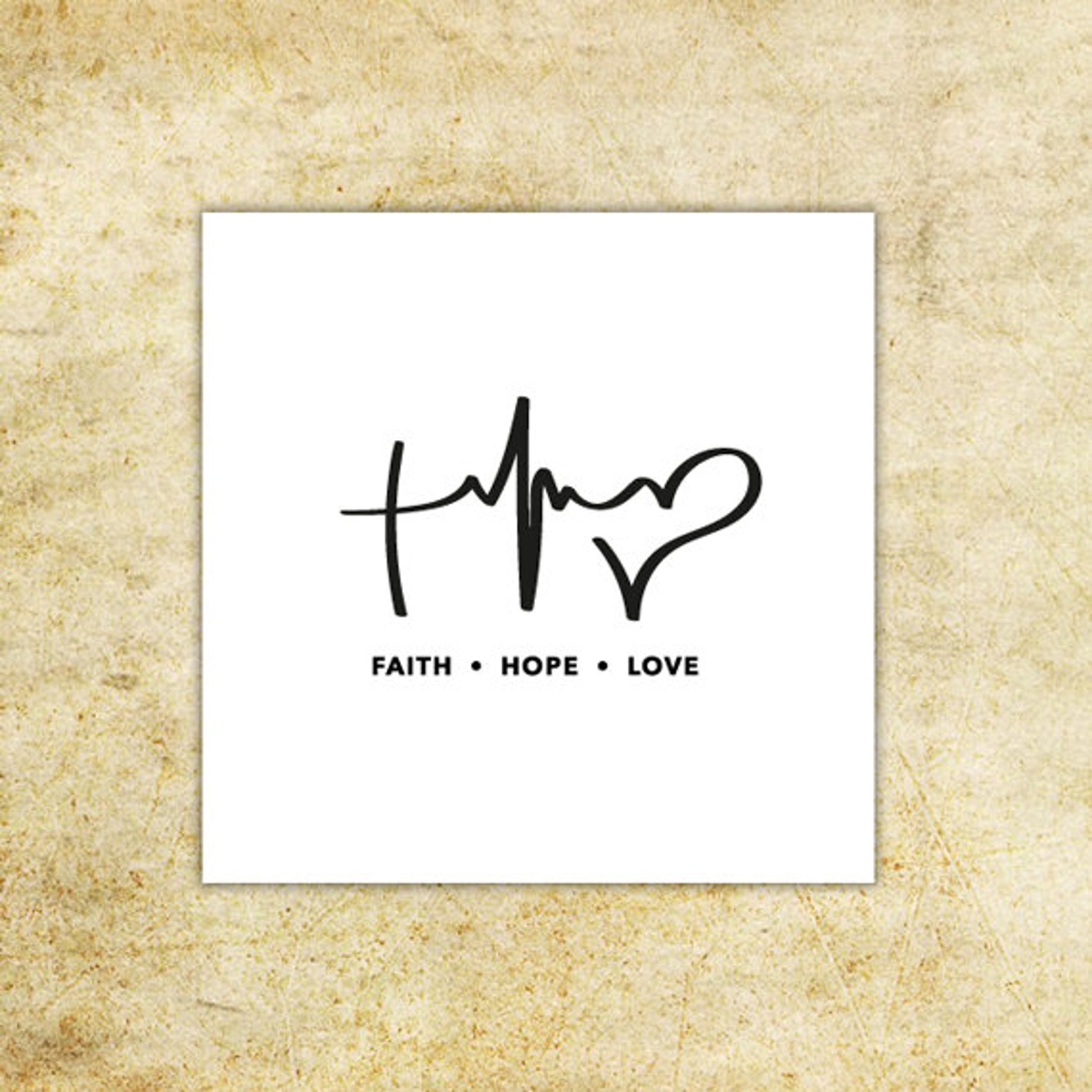 Geloof hoop en liefde tijdelijke Tattoo Set van 2 - Etsy Nederland