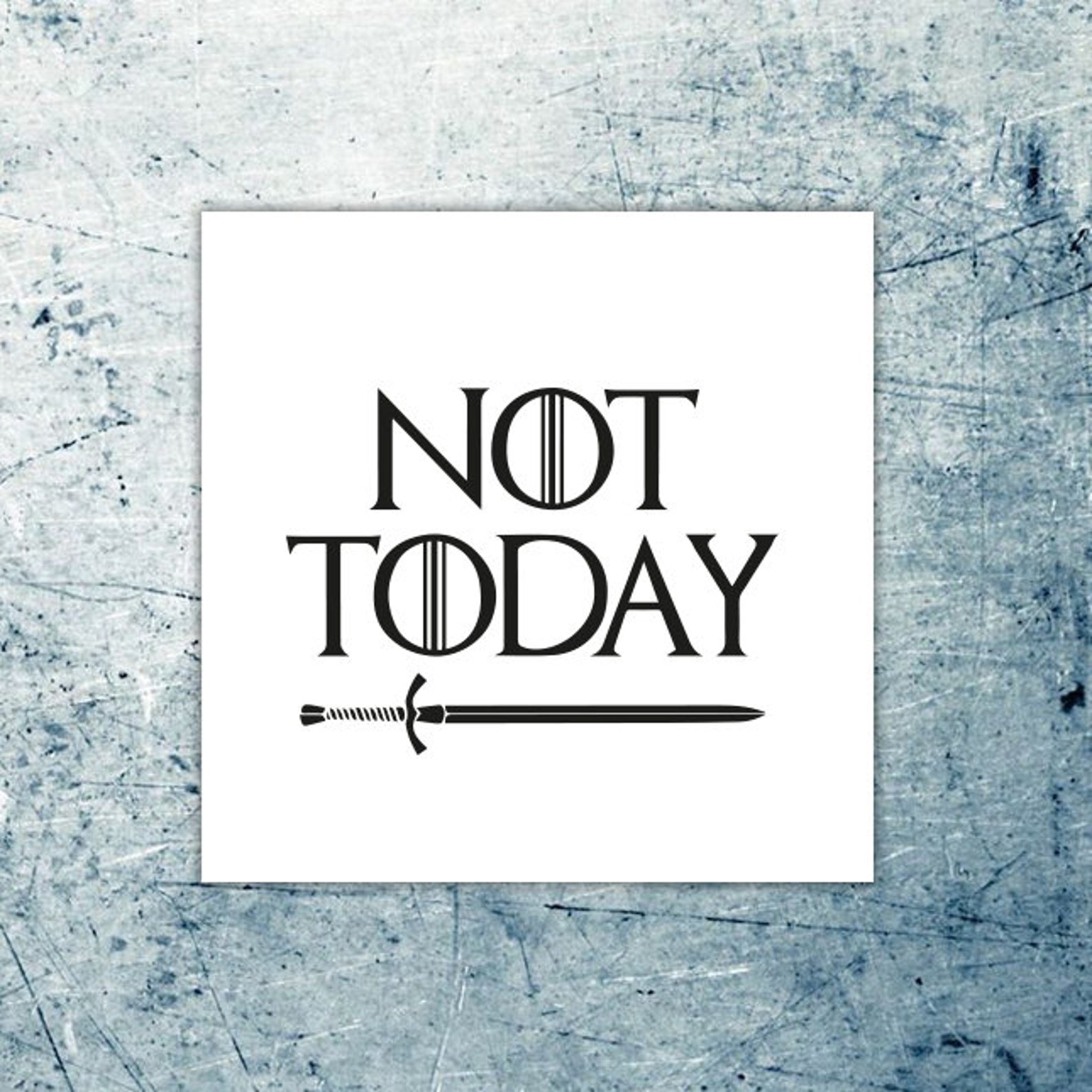 Not Today Temporary Tattoo set of 2 | Etsy