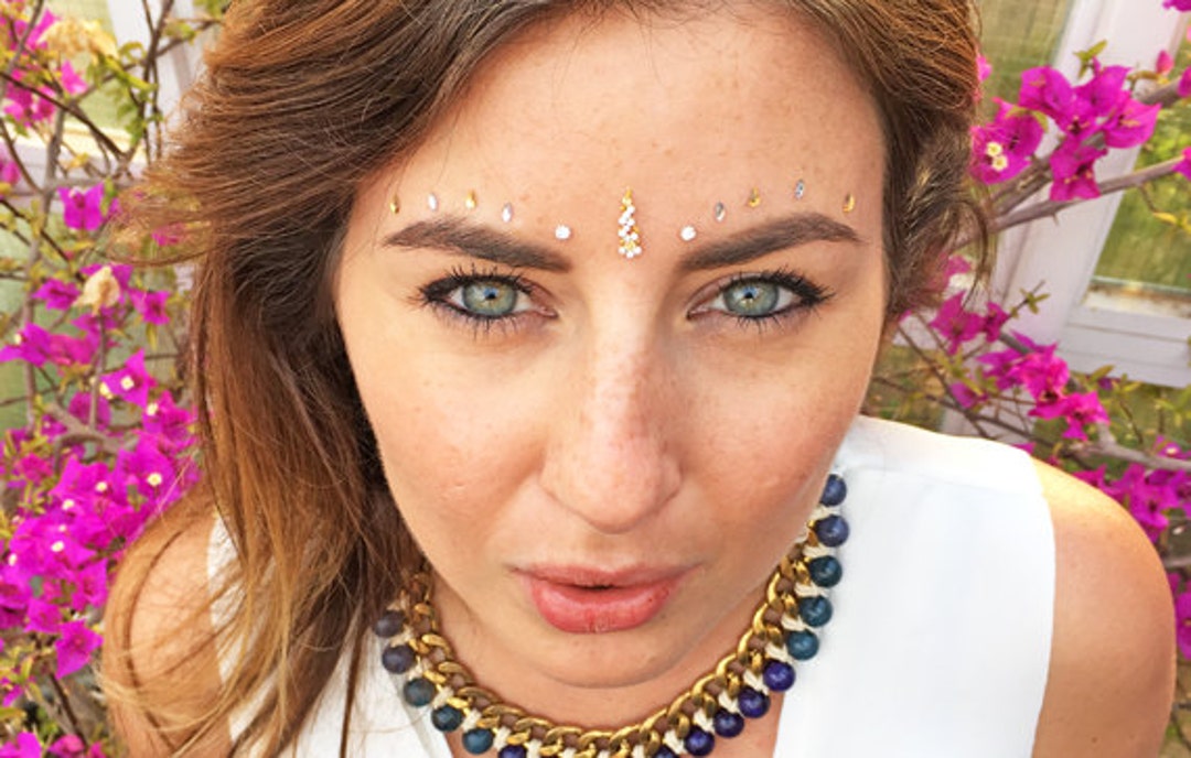 Glastonbury Bindi Set - Face Gems Stick Bindi Dots Jewels Bindi Dots ...