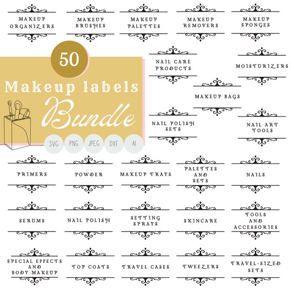 Makeup Labels - Etsy