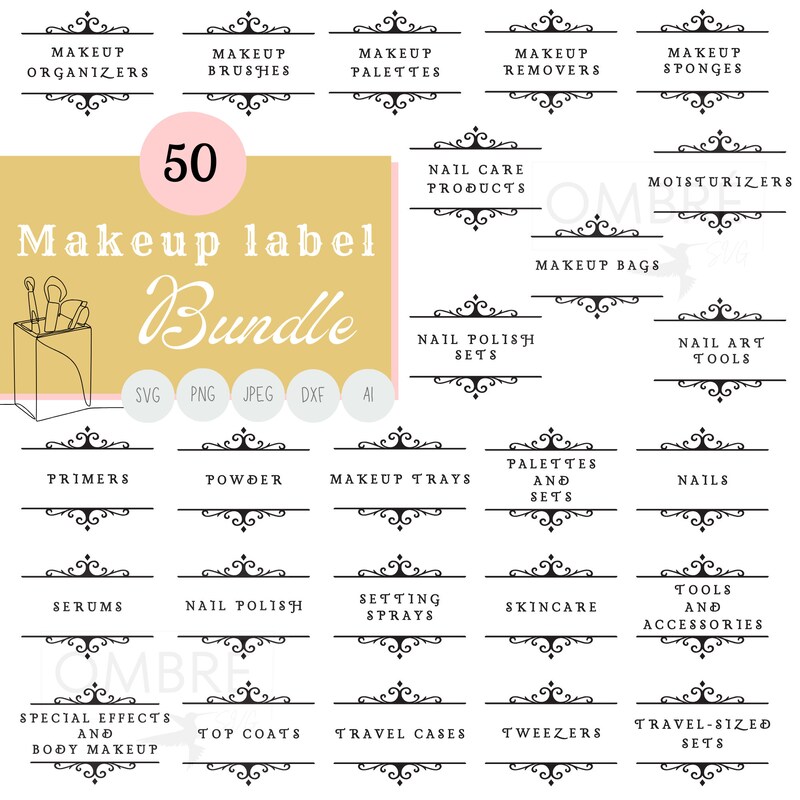 Makeup Labels - Etsy