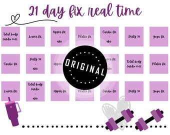 21 Day Fix Real Time Dumbbell Tracker Sheets | Beachbody Workouts ...