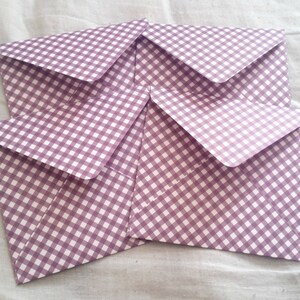 Purple Striped Envelopes, Patterned Decorative Envelopes, Set of Four ...