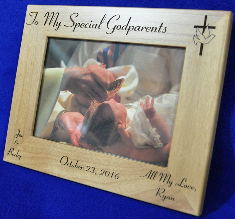 Godparent Gift ~ Baptism Gift ~ Baptism Frame ~ Godfather Gift ...