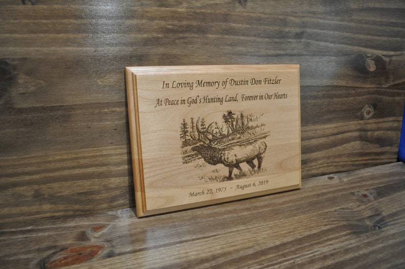 Elk Hunting Sympathy Gift in Loving Memory Engraved - Etsy