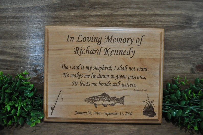 Fishing Memorial ~ in Loving Memory ~ Memorial Gift ~ Sympathy Gifts ...